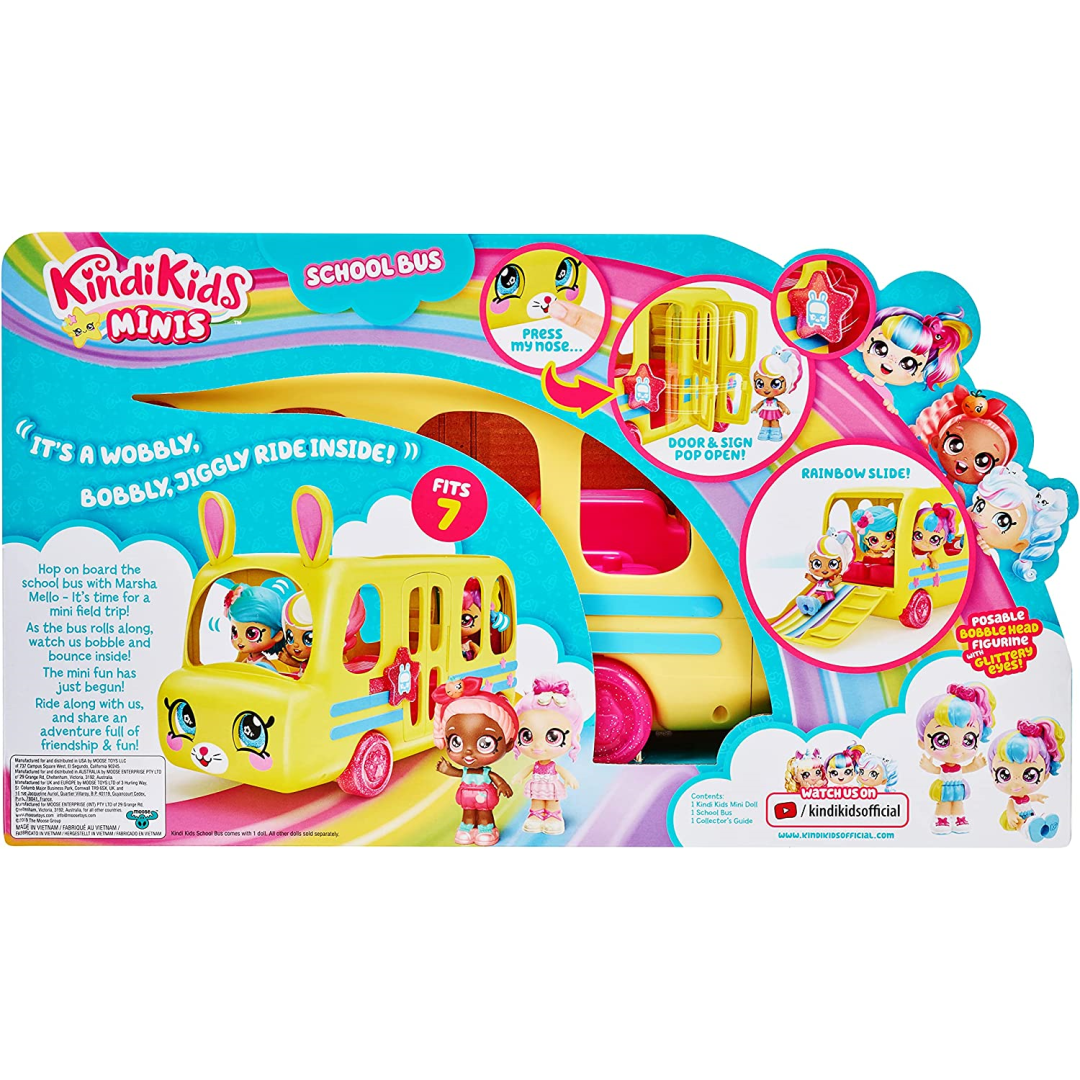 Kindi Kids Minis School Bus and Marsha Mello Figure Doll – Maqio