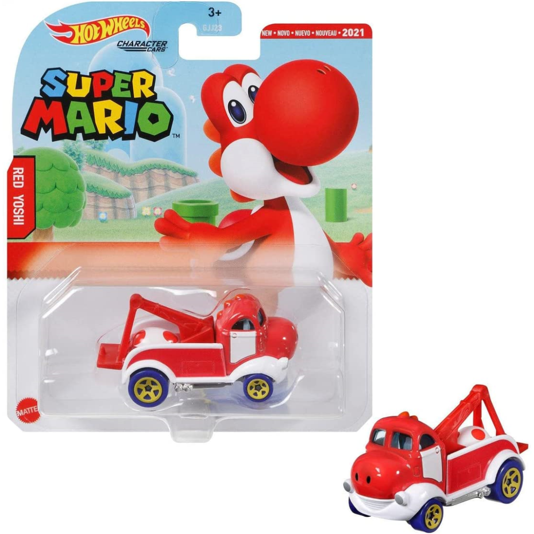 Hot Wheels Character Cars Super Mario Red Yoshi DieCast Car – Maqio